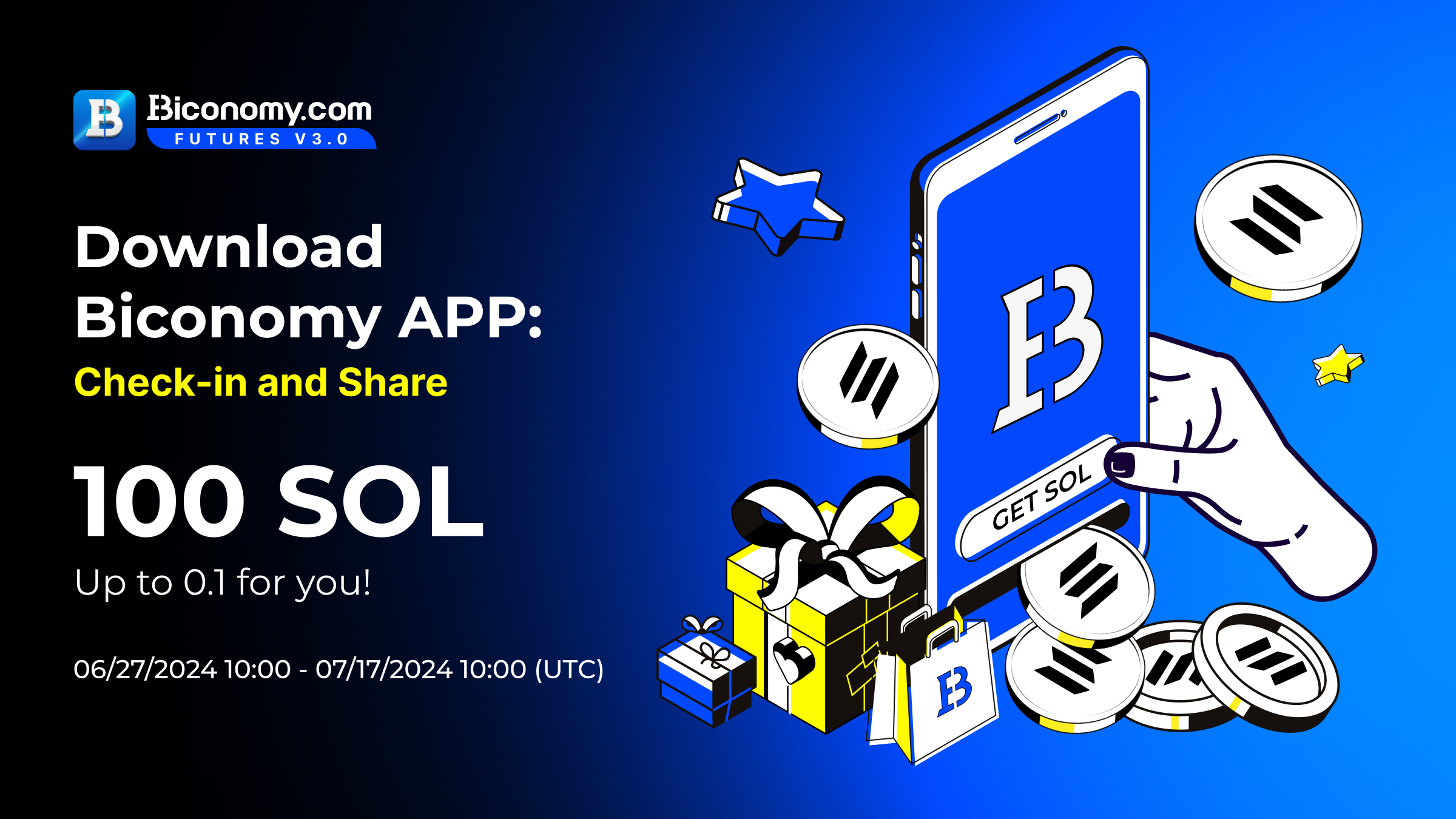 Biconomy 앱 다운로드: 체크인 및 공유 100 SOL, 최대 0.1! – Biconomy | 지원 센터