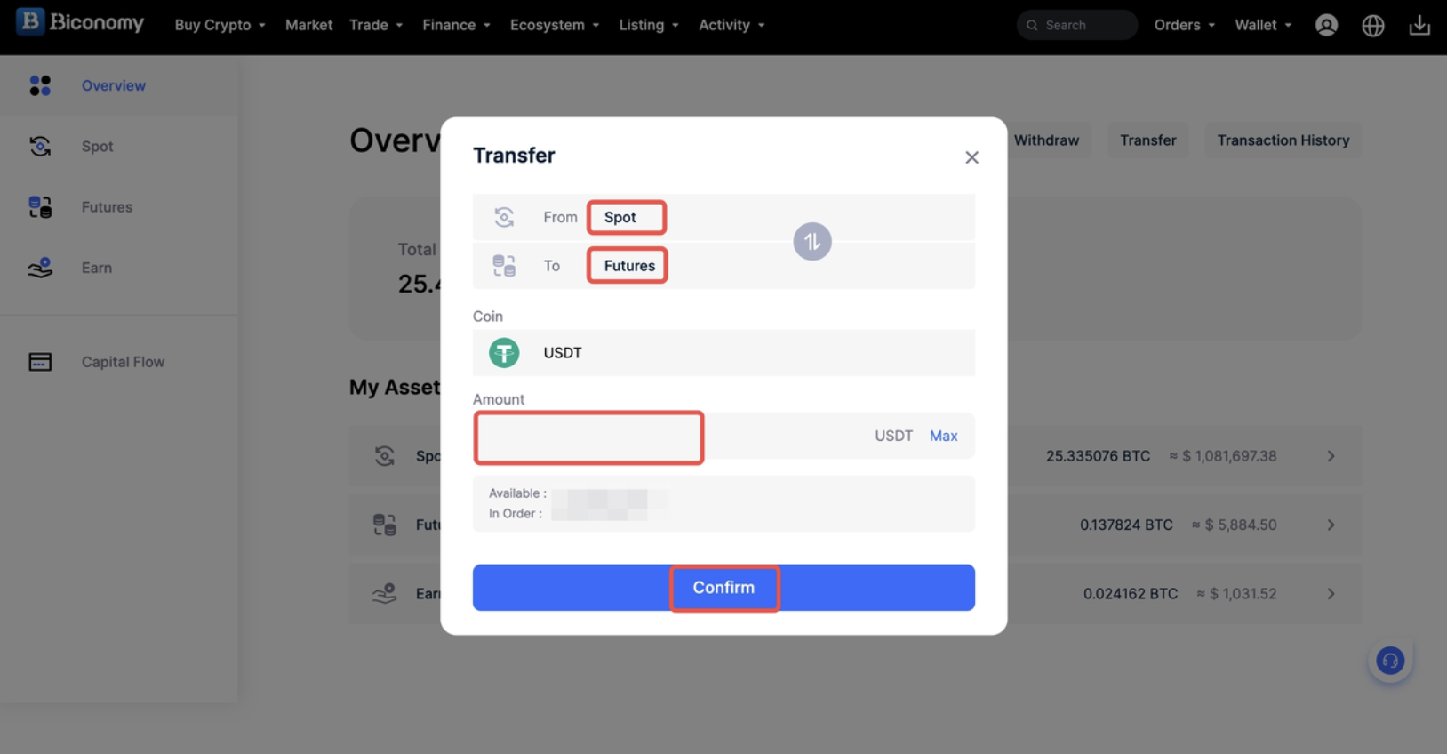 Biconomy 계정 간에 자산을 이전하는 방법? - 웹 가이드 – Biconomy | 지원 센터