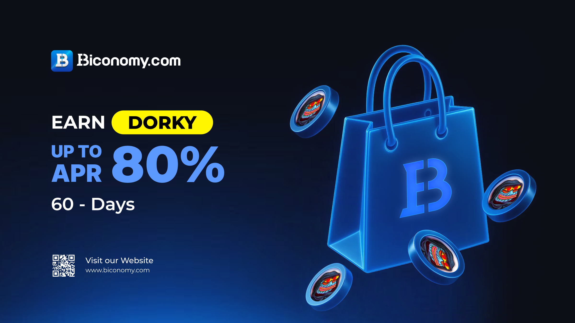 Biconomy.com Earn - DORKY Locked Products: Enjoy Up to 80% APR in ...