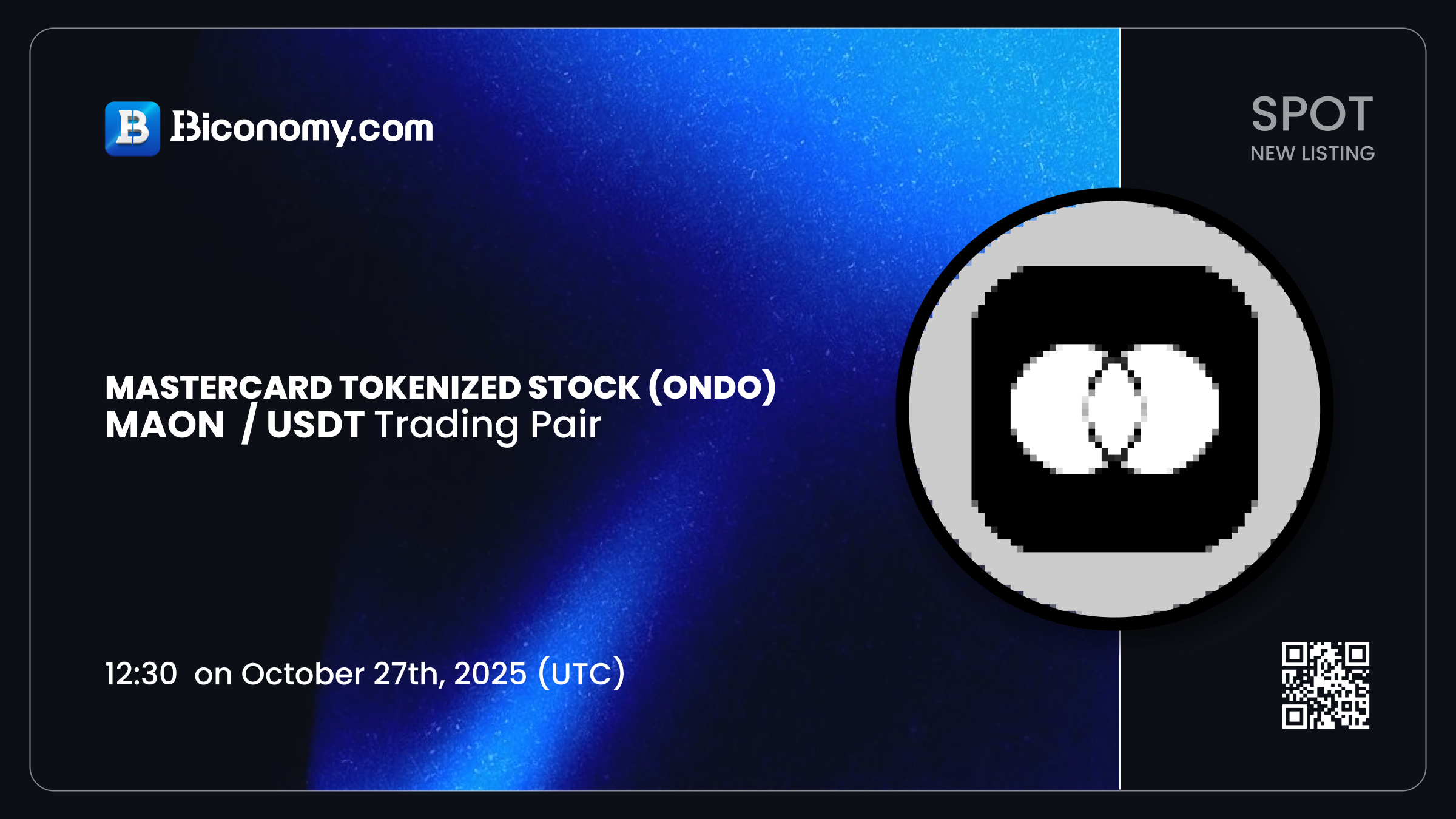 Biconomy.com New Listing Mastercard Tokenized Stock (Ondo) (MAON) for ...