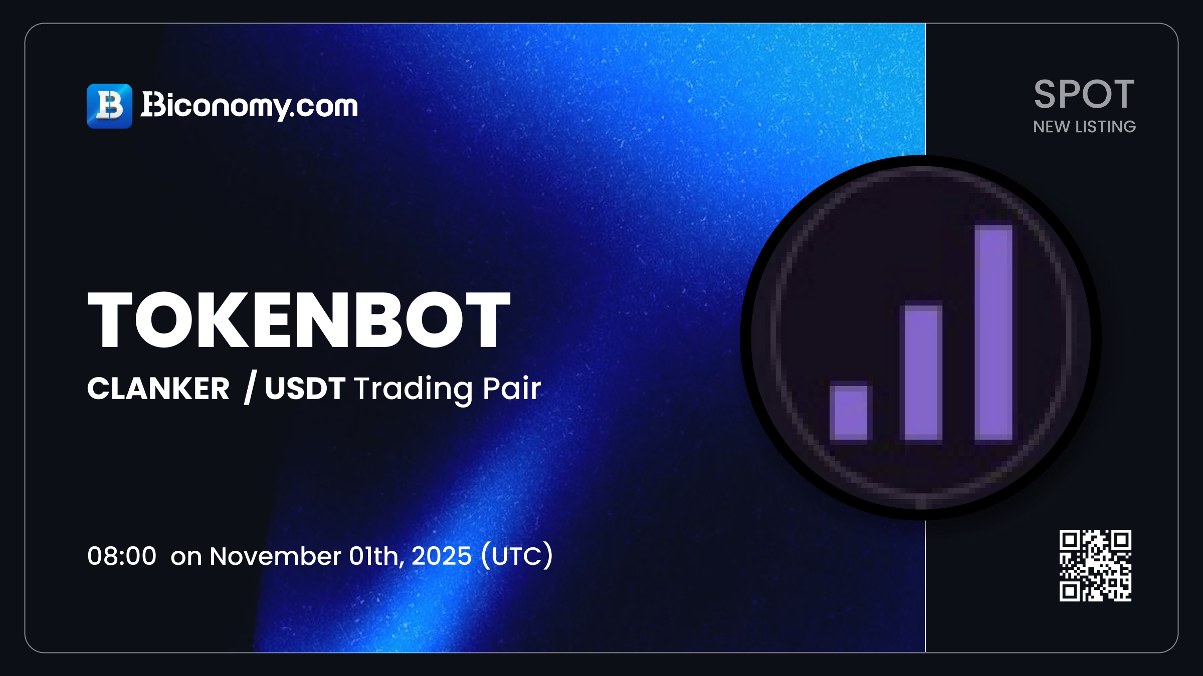 Biconomy.com New Listing tokenbot (CLANKER) for Spot Trading ...