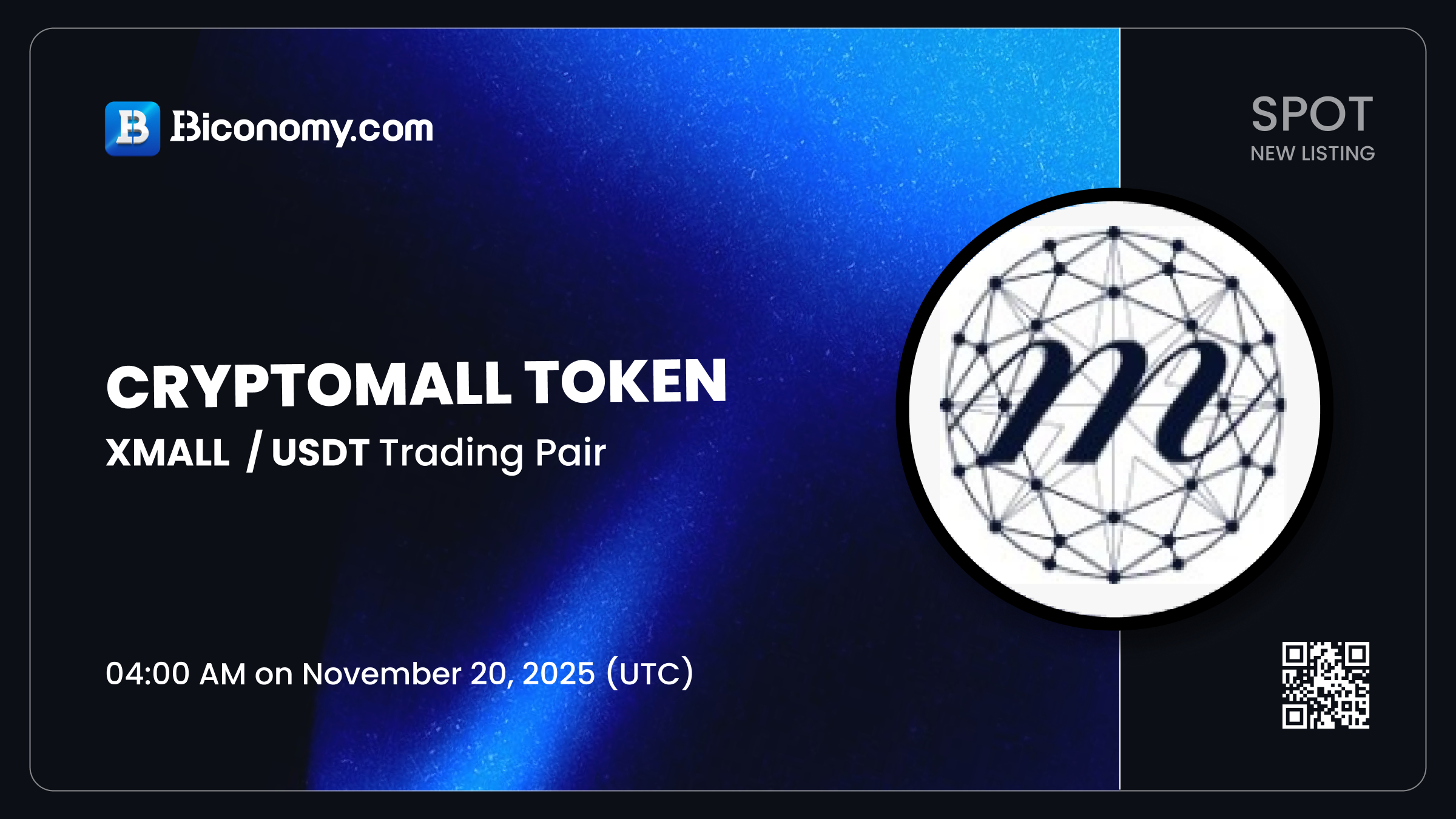 Biconomy.com New Listing cryptomall token(XMALL) for Spot Trading ...